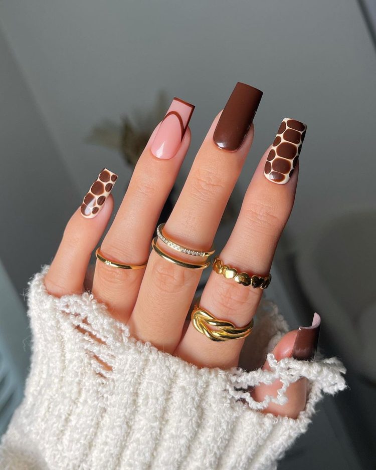 55 Luxurious Chocolate Nail Designs for Fall