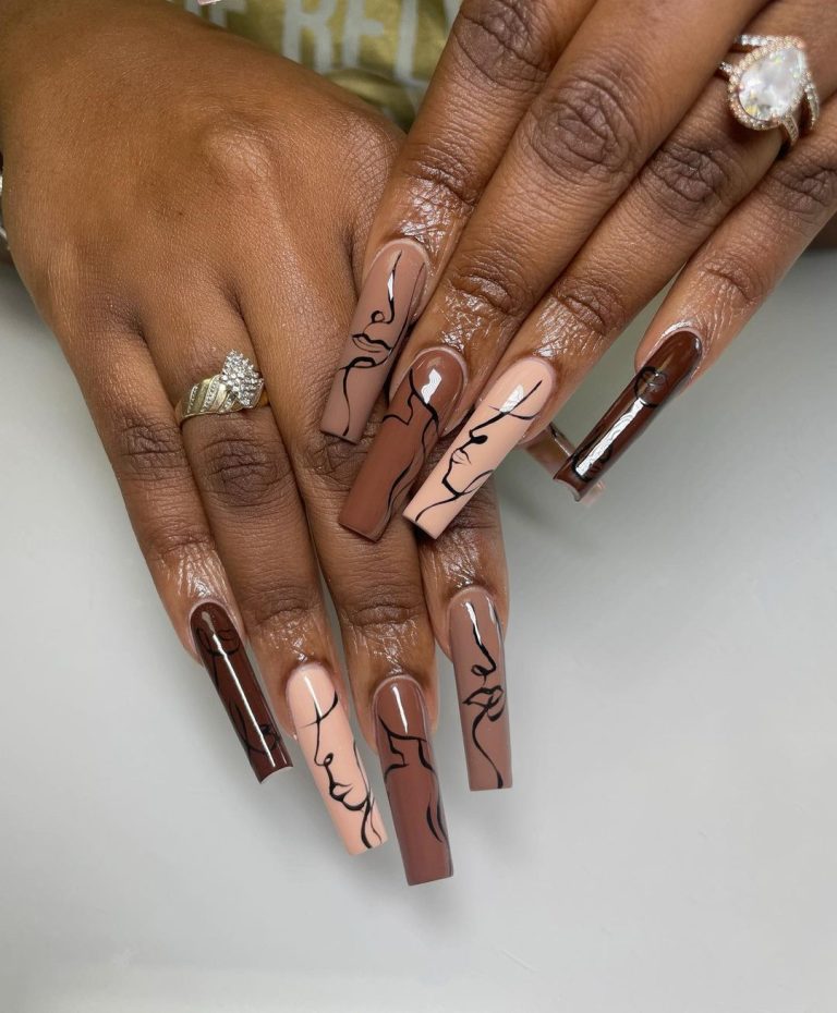 55 Luxurious Chocolate Nail Designs for Fall