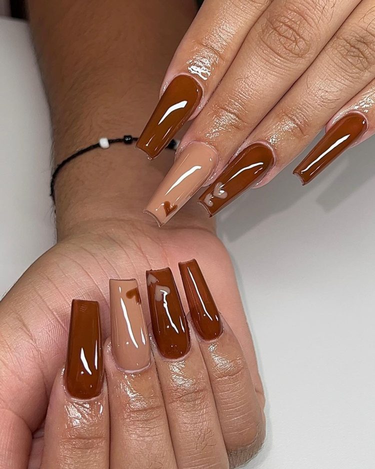 55 Luxurious Chocolate Nail Designs for Fall